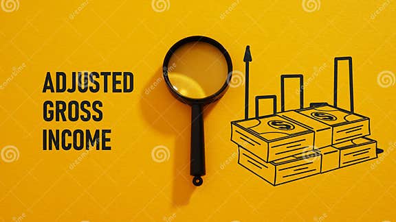 Adjusted Gross Income AGI is Shown Using the Text Stock Image - Image ...
