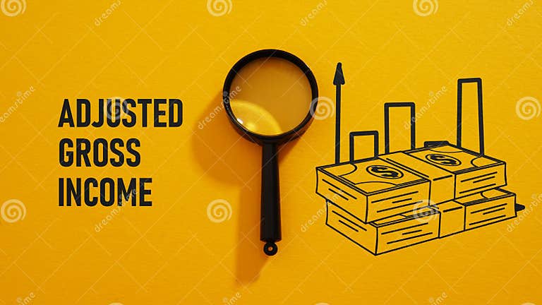 Adjusted Gross Income AGI is Shown Using the Text Stock Image - Image ...