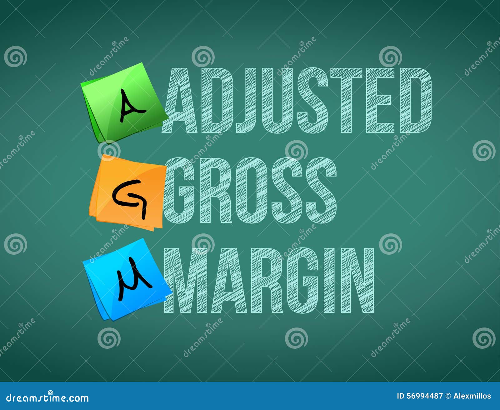 Gross Margin Color Graph. Illustration Royalty-Free Cartoon ...
