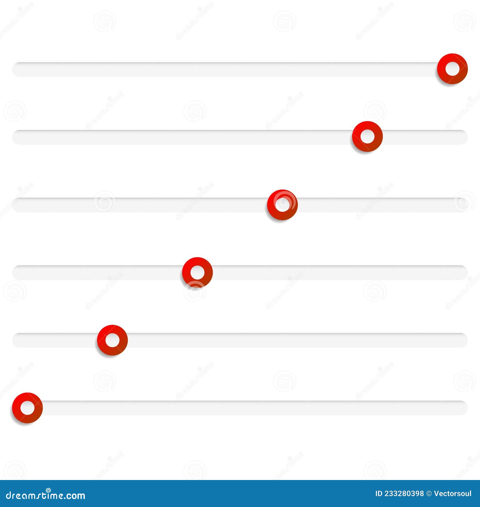 Adjuster, Slider, Tuner, Fader Bars with Levers, Knobs Stock Vector ...