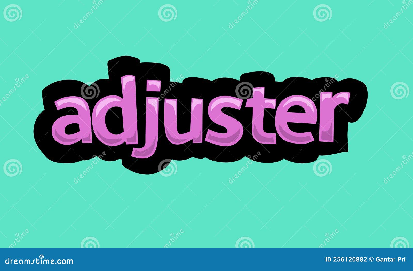 ADJUSTER Writing Vector Design on a Blue Background Stock Vector ...