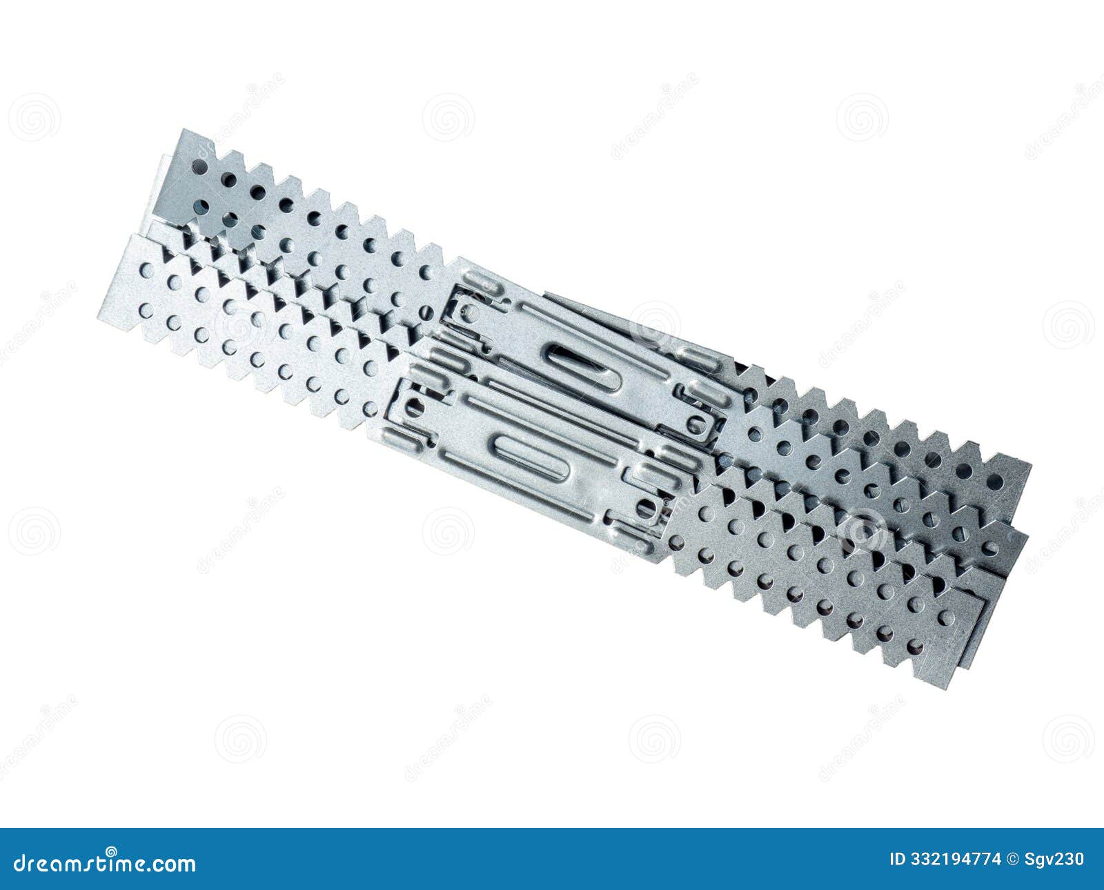 Direct Hangers for Wall and Ceiling Furring Channel Stock Photo - Image ...