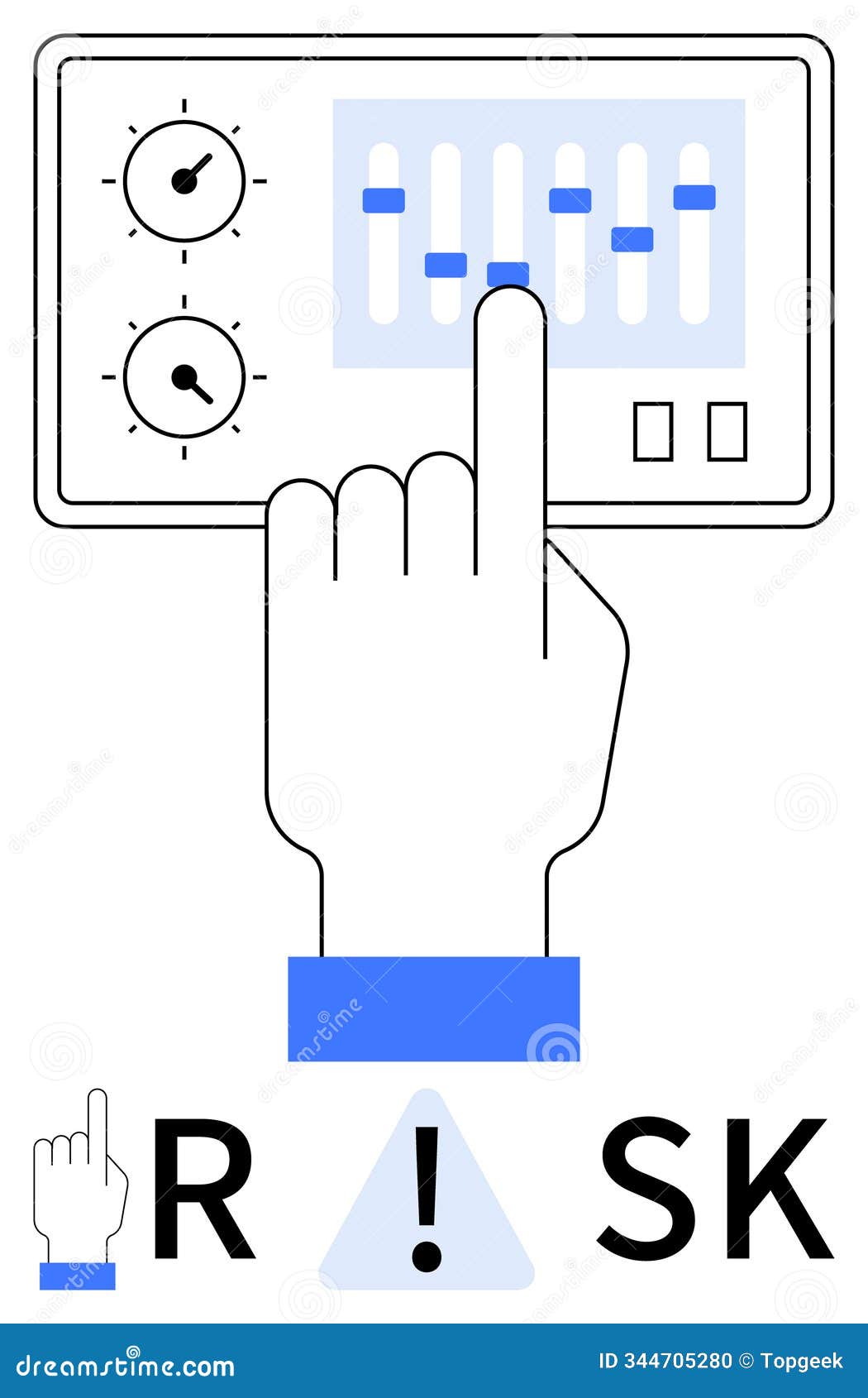 Adjusting Control Panel Settings To Manage Risk Highlighted By A Hand ...
