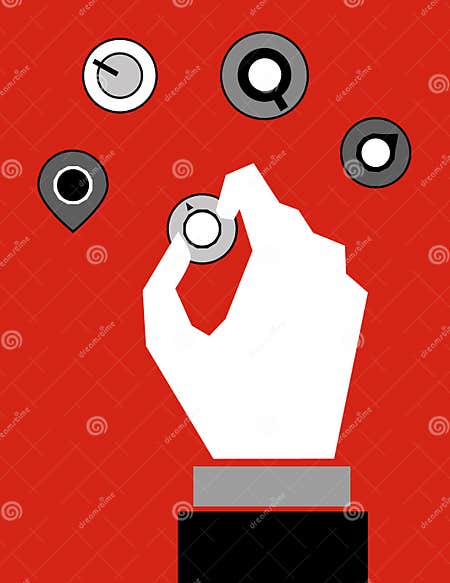 Adjusting the Controls stock vector. Illustration of technician - 61367228