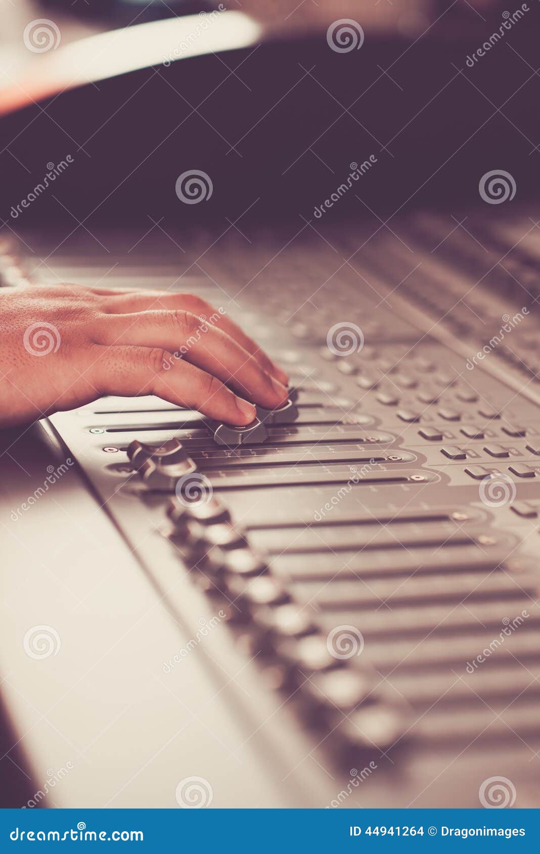 Adjusting faders stock photo. Image of equalizer, audio - 44941264