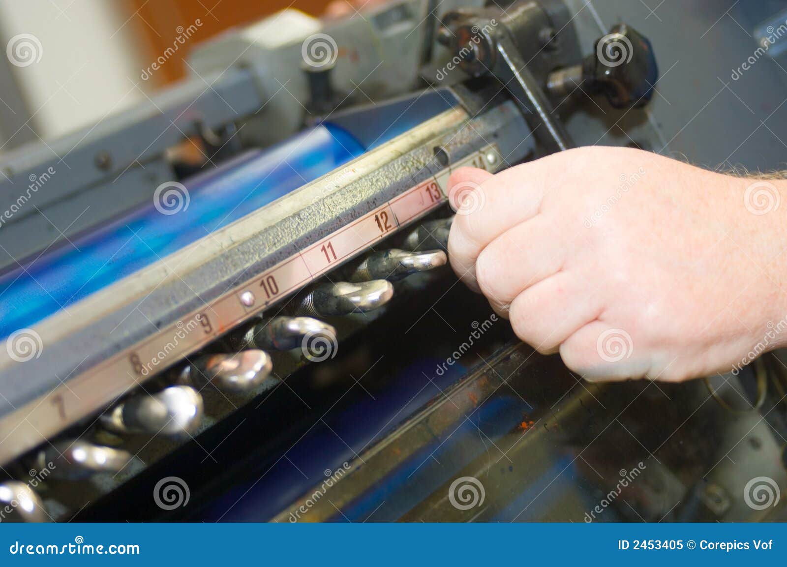 Adjusting the ink balance stock image. Image of knobs - 2453405