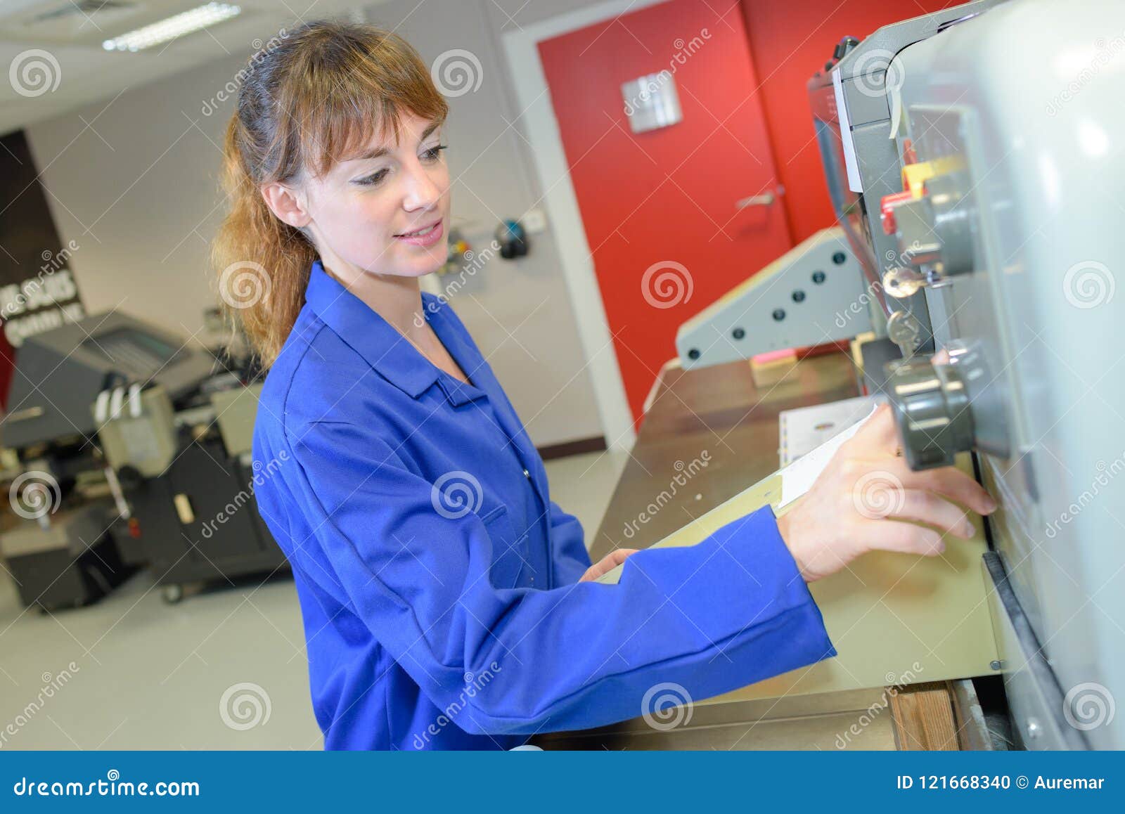 Adjusting the Printing Machine Stock Photo - Image of labor, printing ...