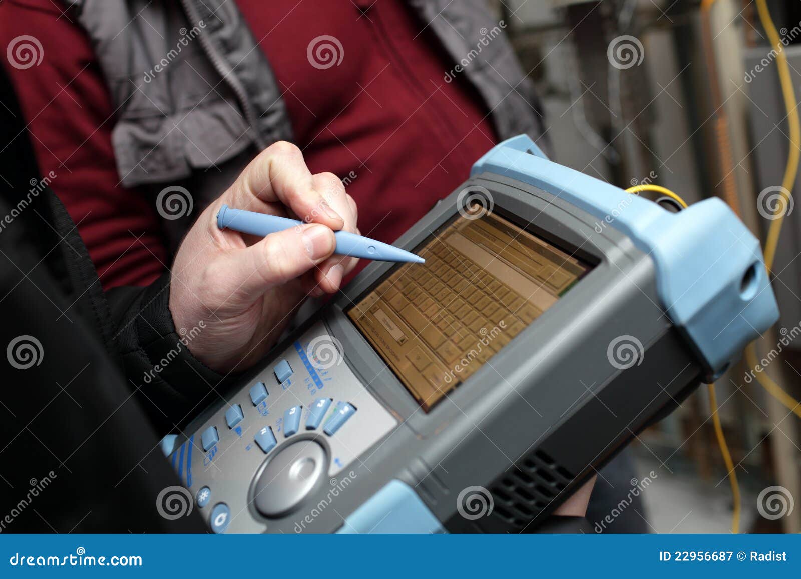 Adjusting reflectometer stock image. Image of expertise - 22956687