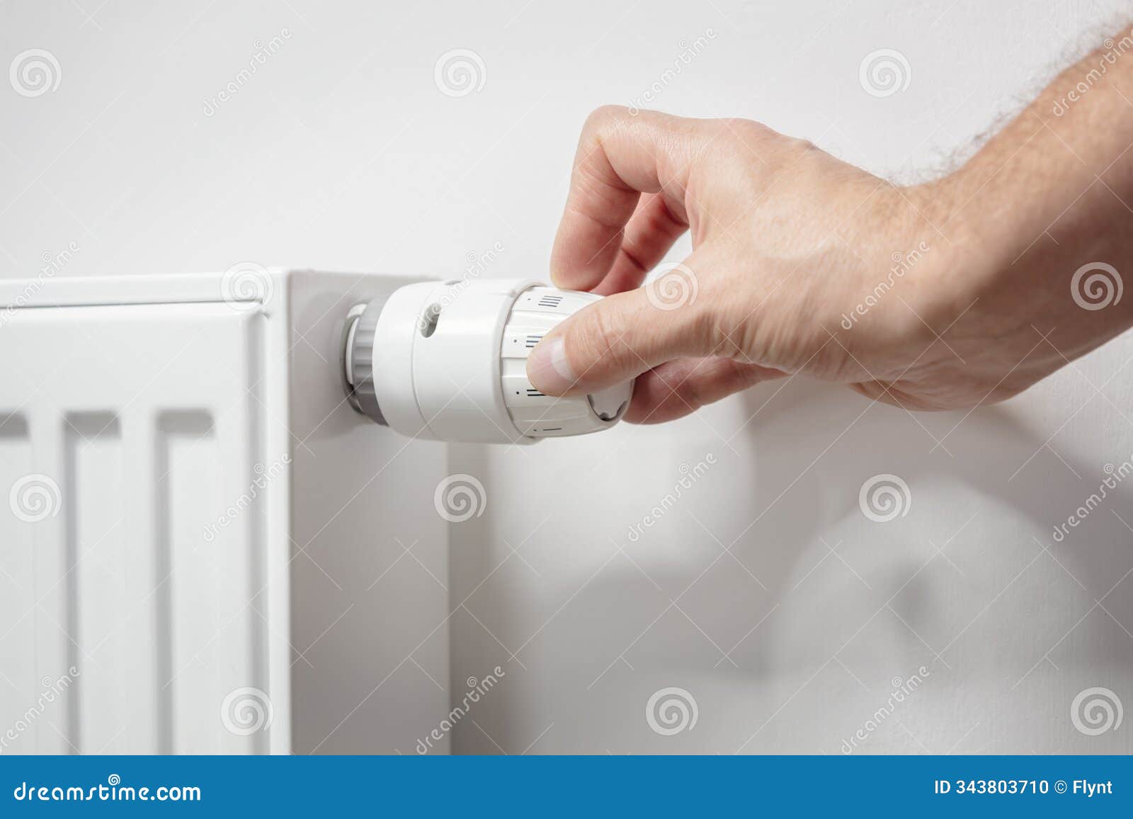 Adjusting Temperature on Radiator Thermostat Central Heating Control ...