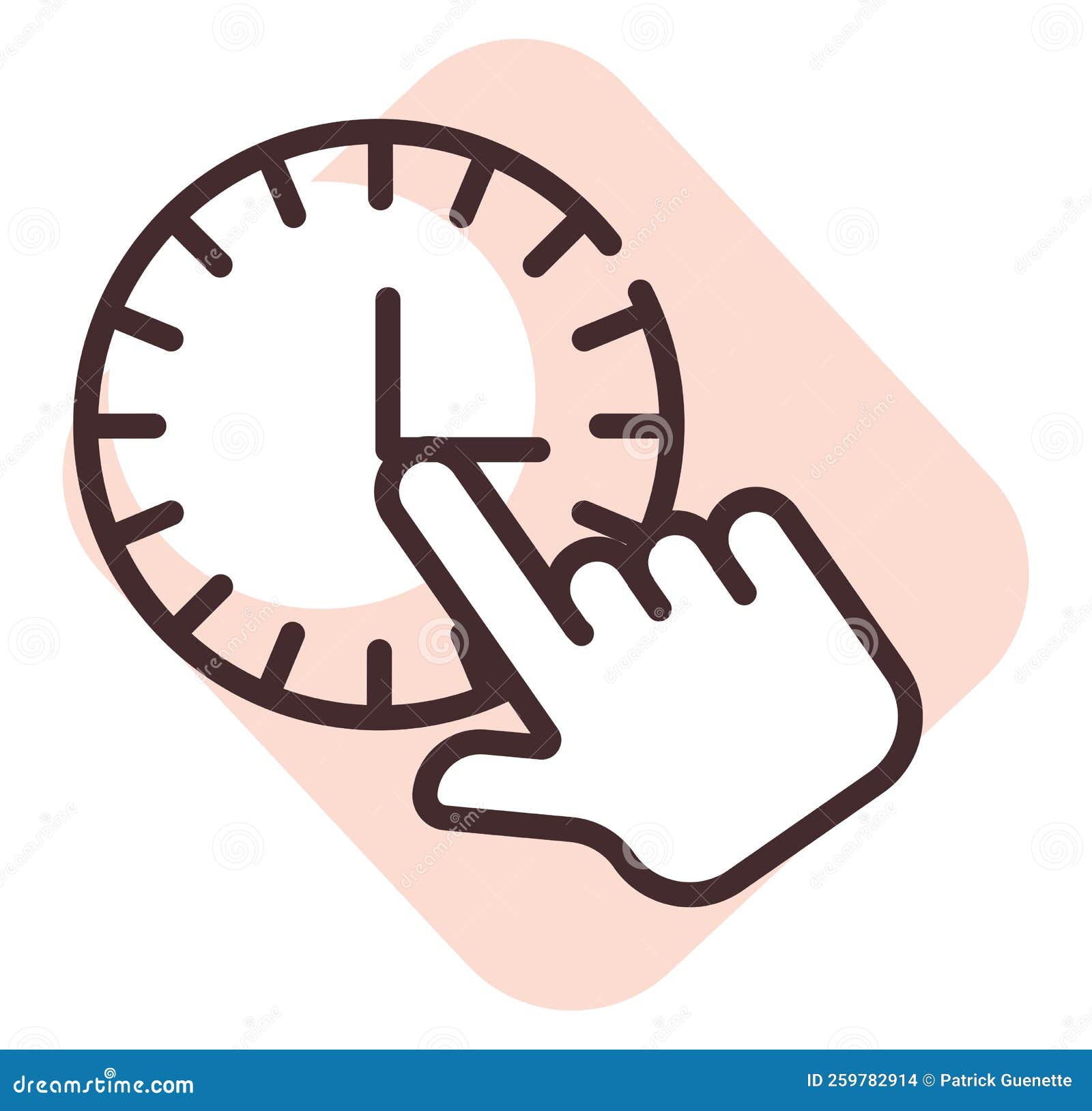 Adjusting Time On Clock, Icon Vector Illustration | CartoonDealer.com ...