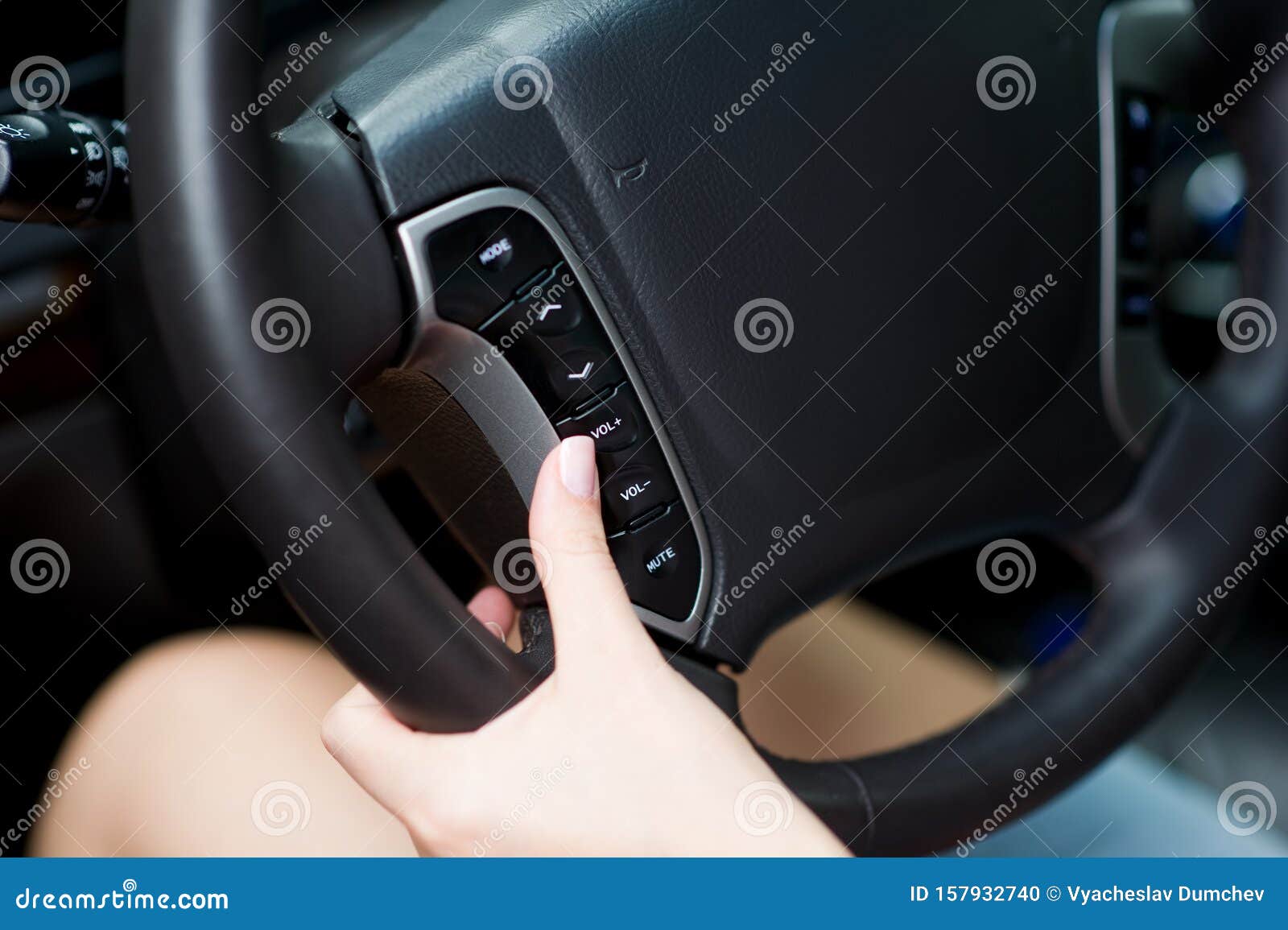 Adjusting the Volume of the Audio System in the Car Using the Buttons ...