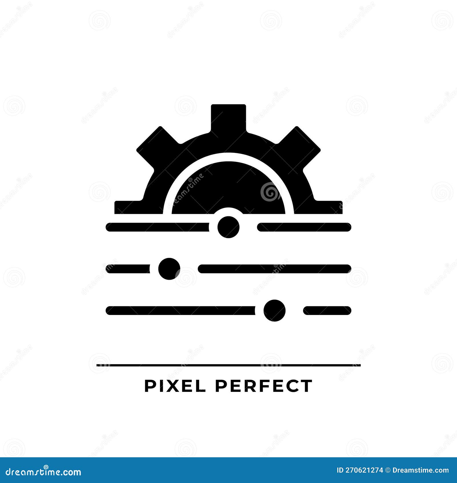 Adjustment Black Glyph Icon Stock Vector - Illustration of control ...