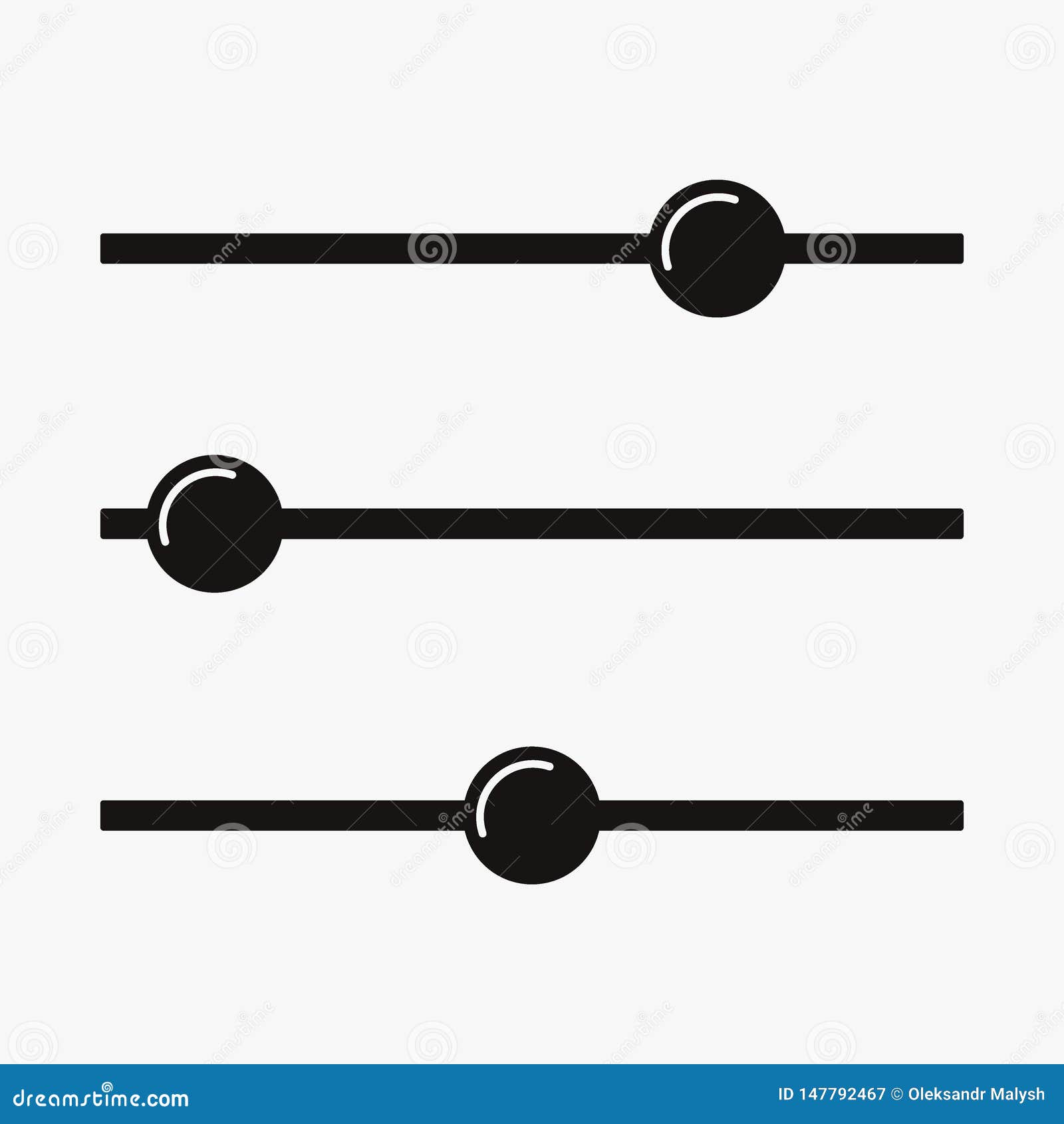 Adjustment Button Icon. Filter Control Symbol Design Cartoon Vector ...