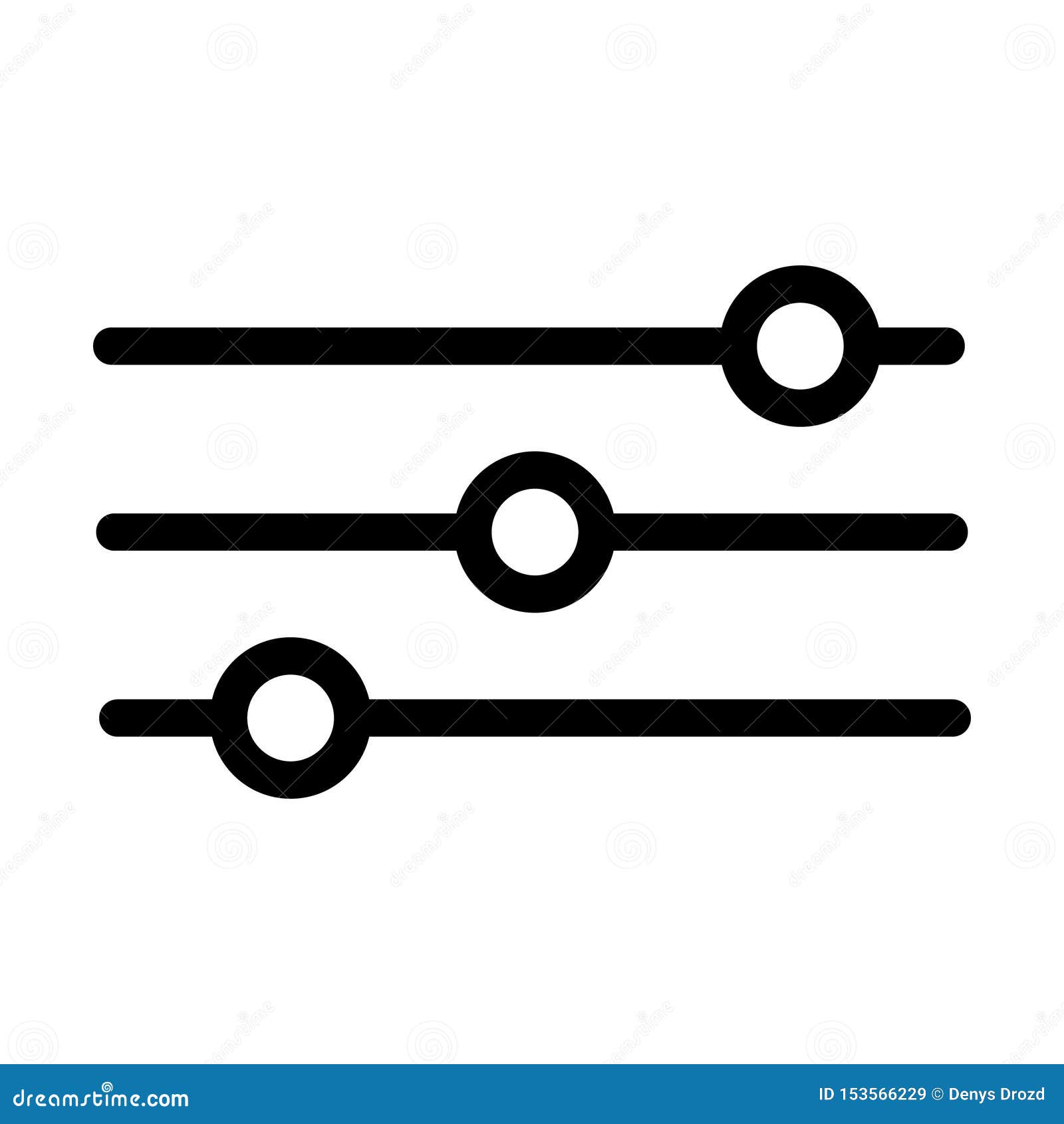 Adjustment Button Icon . Filter Line Illustration Symbol. Stock ...