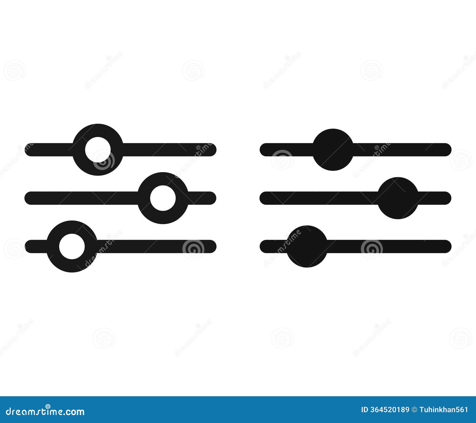 Adjustment Button Icon, On A White Background. Royalty-Free Cartoon ...