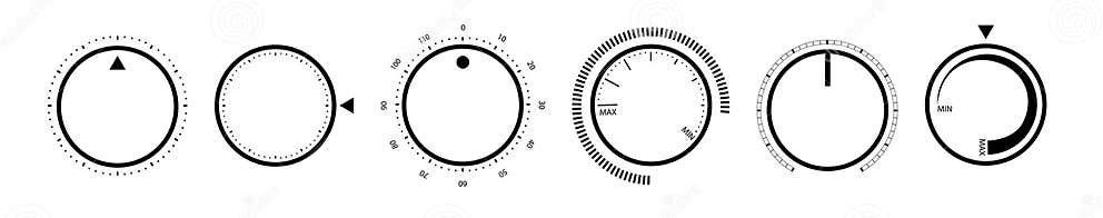 Adjustment Dial. Rotary Dials with Round Scale Volume Level Knob and ...