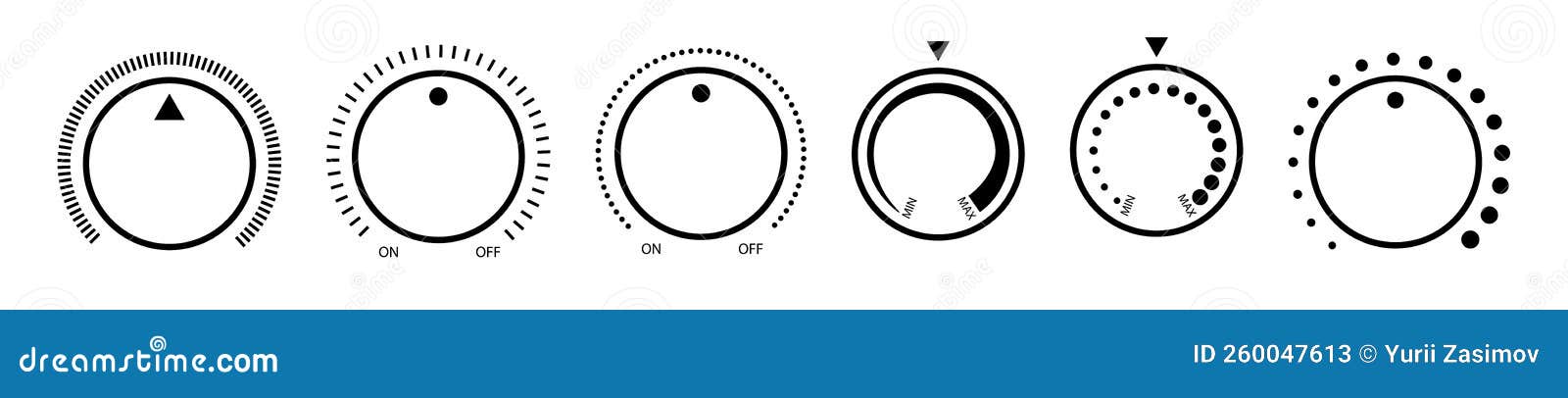 Adjustment Dial. Rotary Dials with Round Scale Volume Level Knob and ...