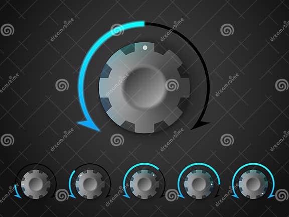 Adjustment Dial Set stock vector. Illustration of navigation - 242466017
