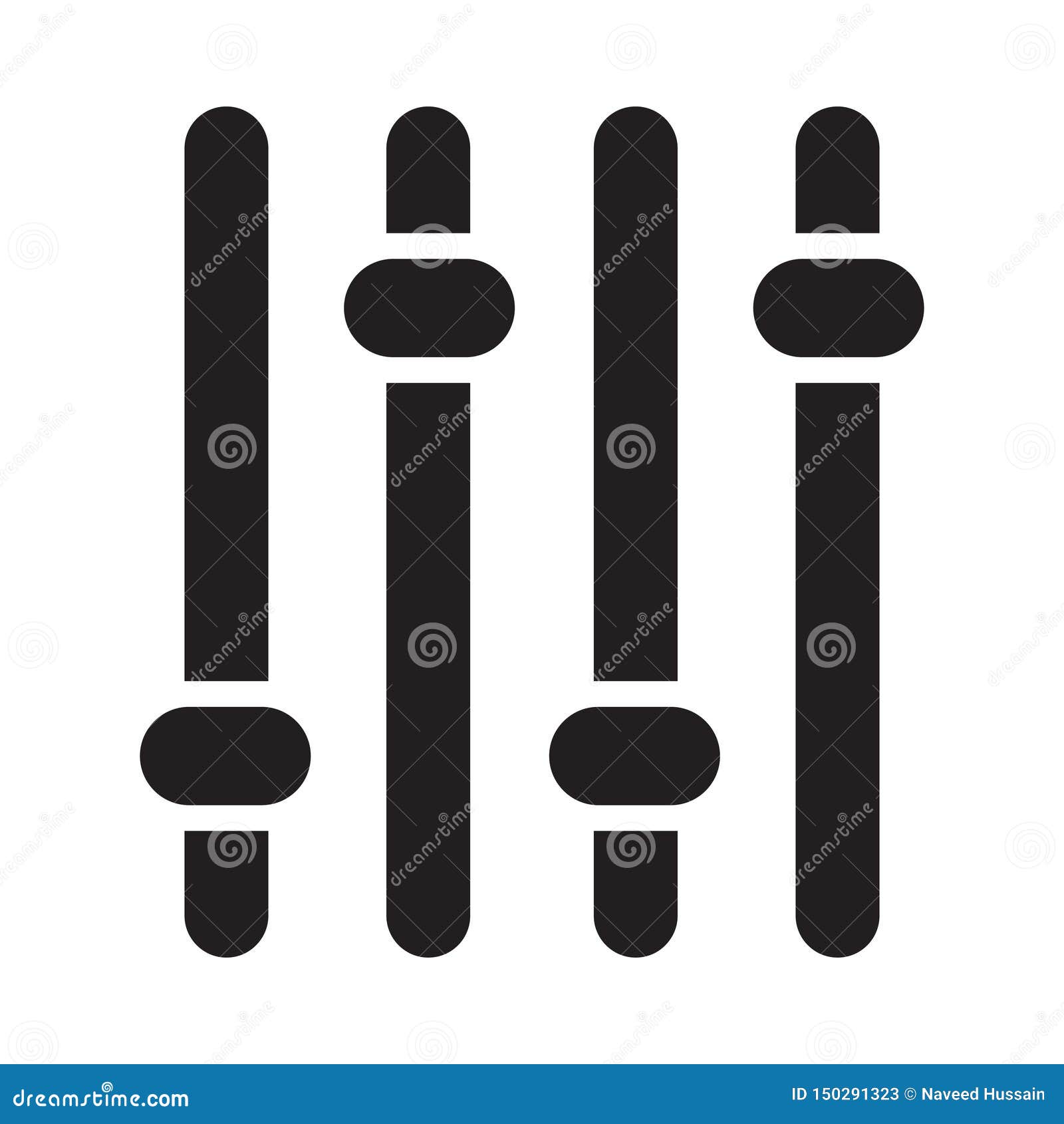 Adjustment glyph flat icon stock illustration. Illustration of button ...