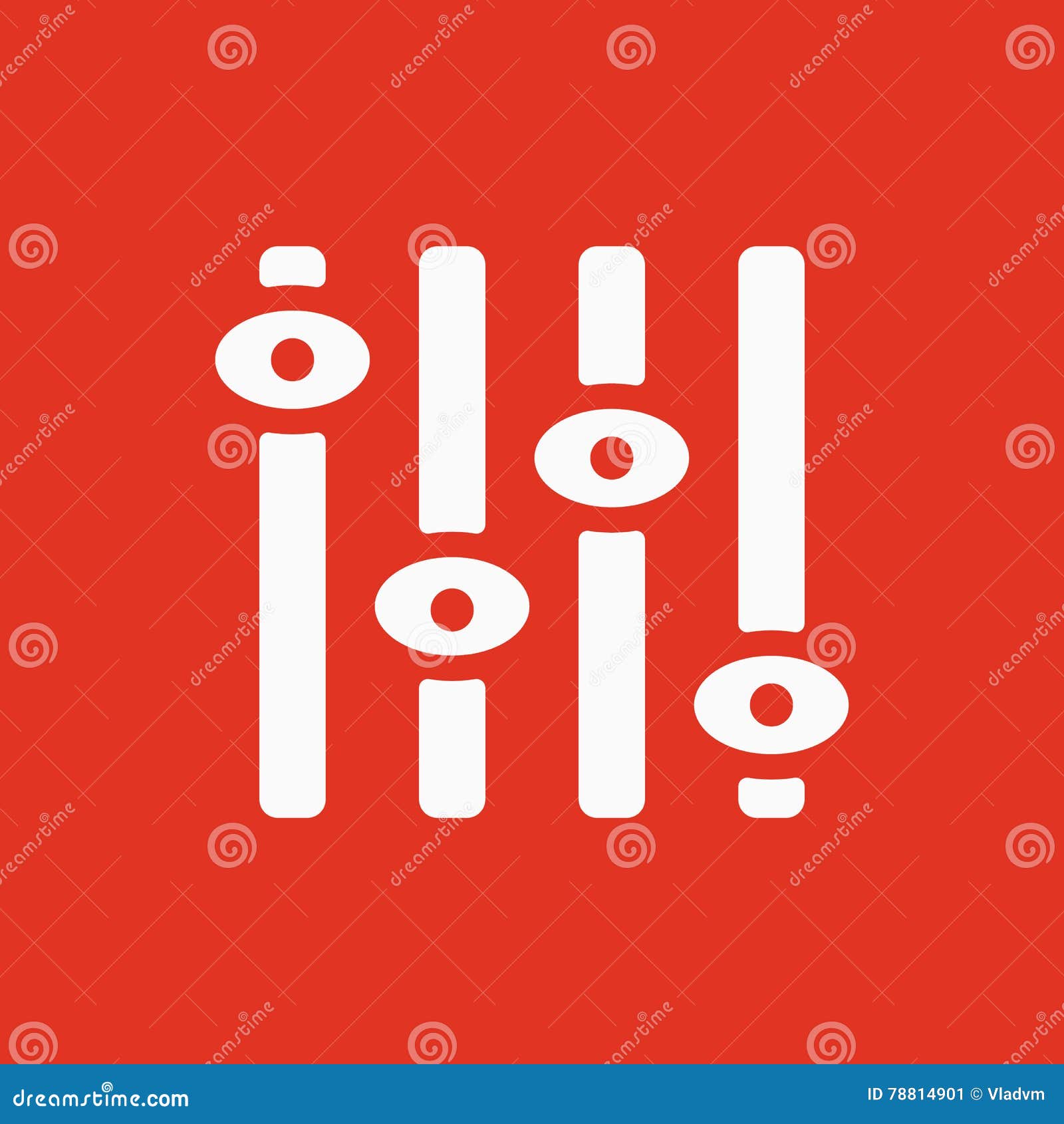 The Adjustment Icon. Regulator and Mixing, Volume, Settings Symbol ...