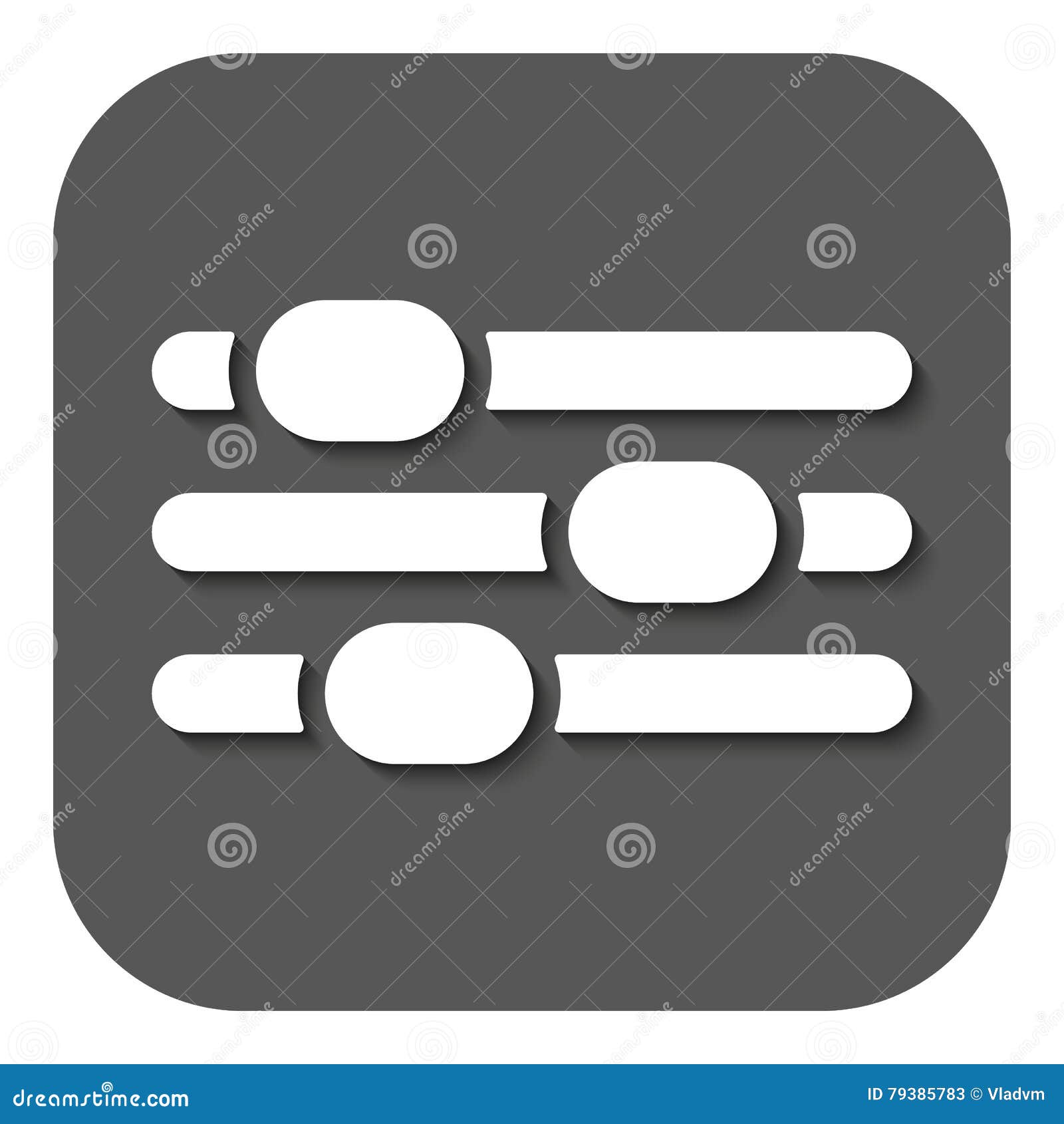 The Adjustment Icon. Settings Symbol Stock Vector - Illustration of ...