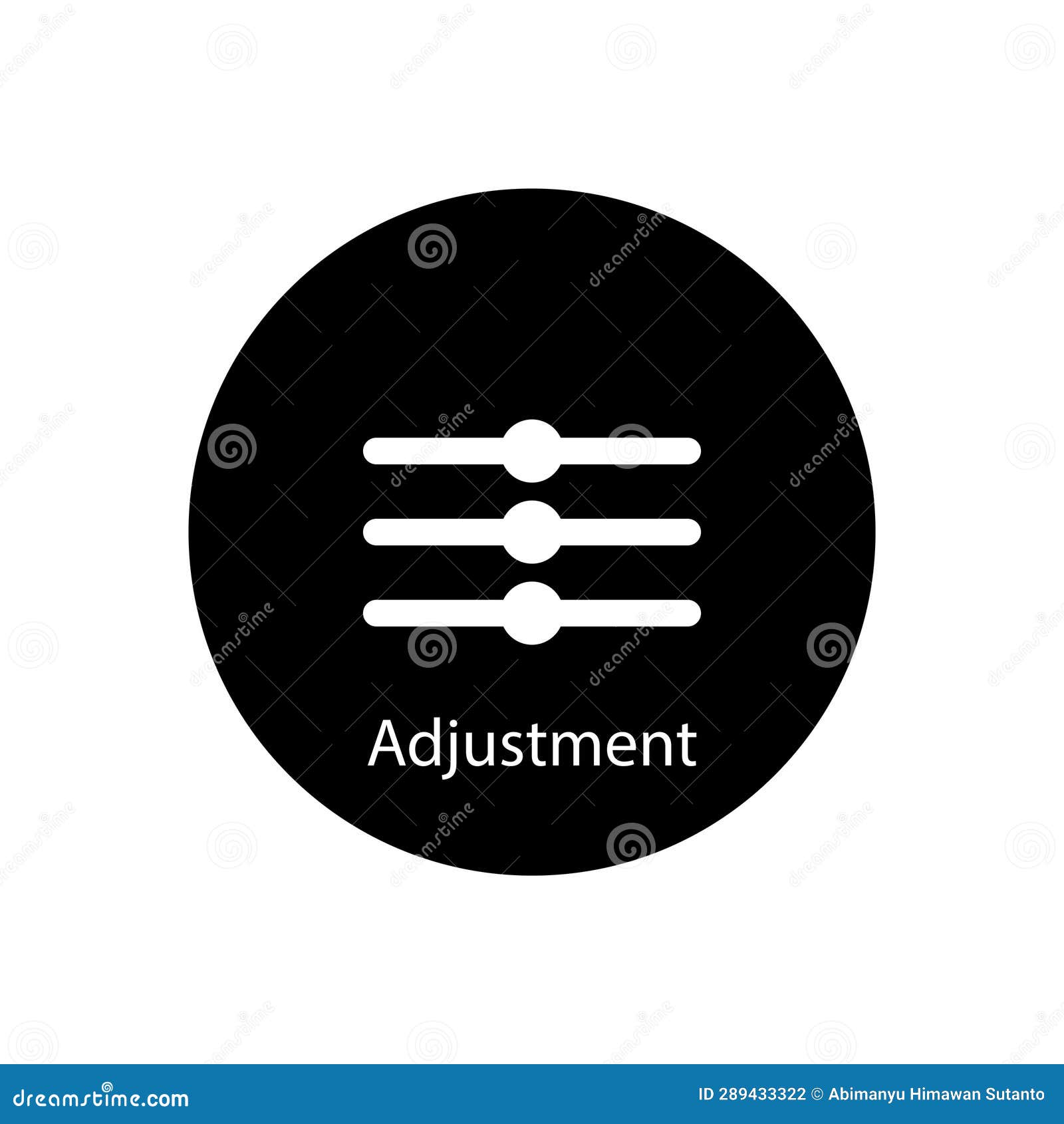 Adjustment icon vector stock illustration. Illustration of filter ...