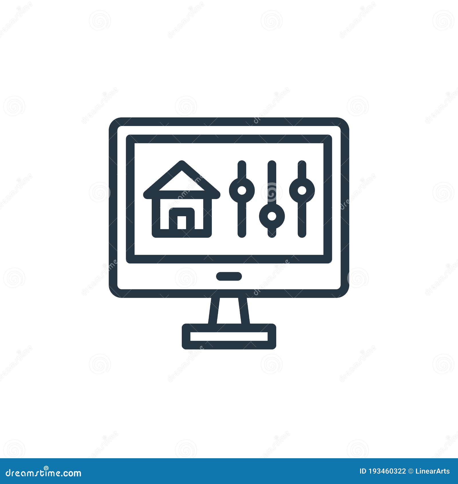 Adjustment Icon Vector from Smart Home Concept. Thin Line Illustration ...