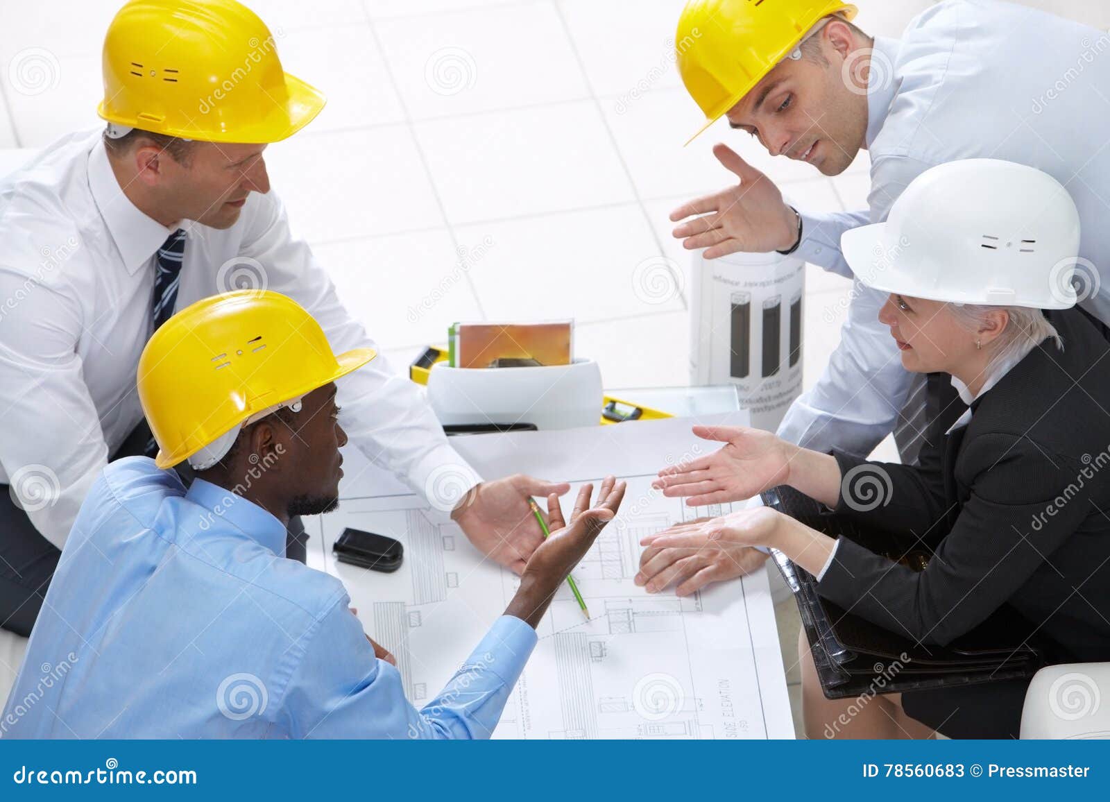 Adjustment of project stock image. Image of discussing - 78560683