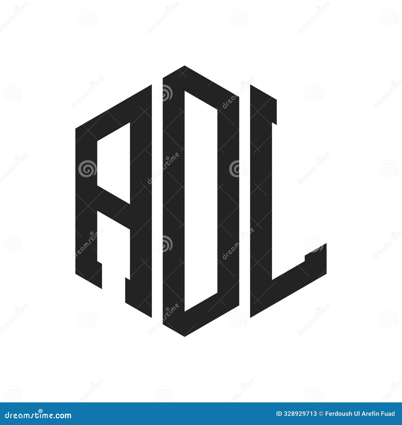 ADL Logo Design. Initial Letter ADL Monogram Logo Using Hexagon Shape ...