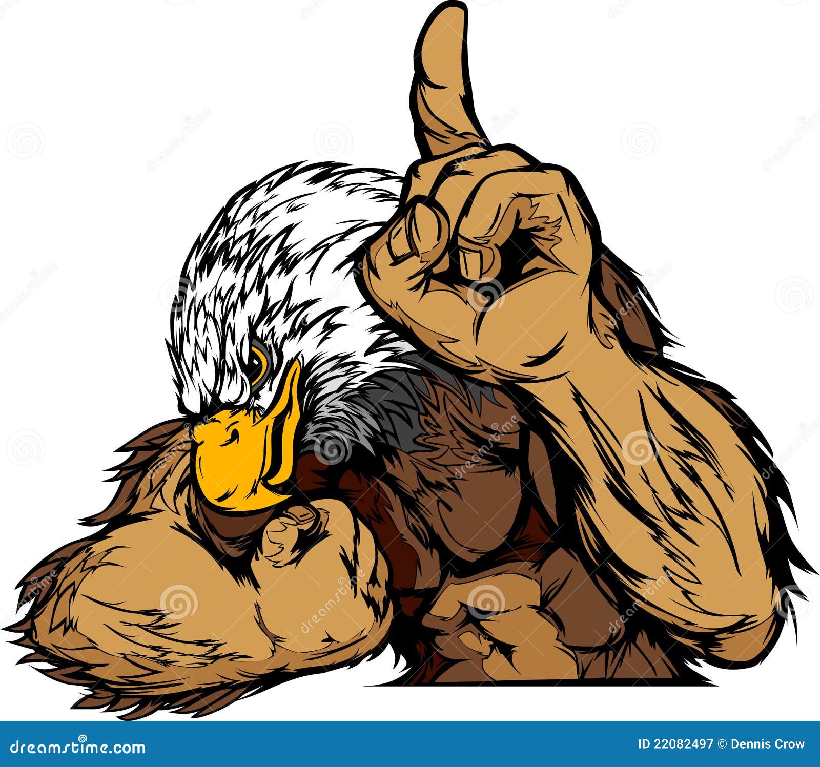 Adler-Maskottchen-Karosserien-Karikatur Vektor Abbildung - Illustration ...