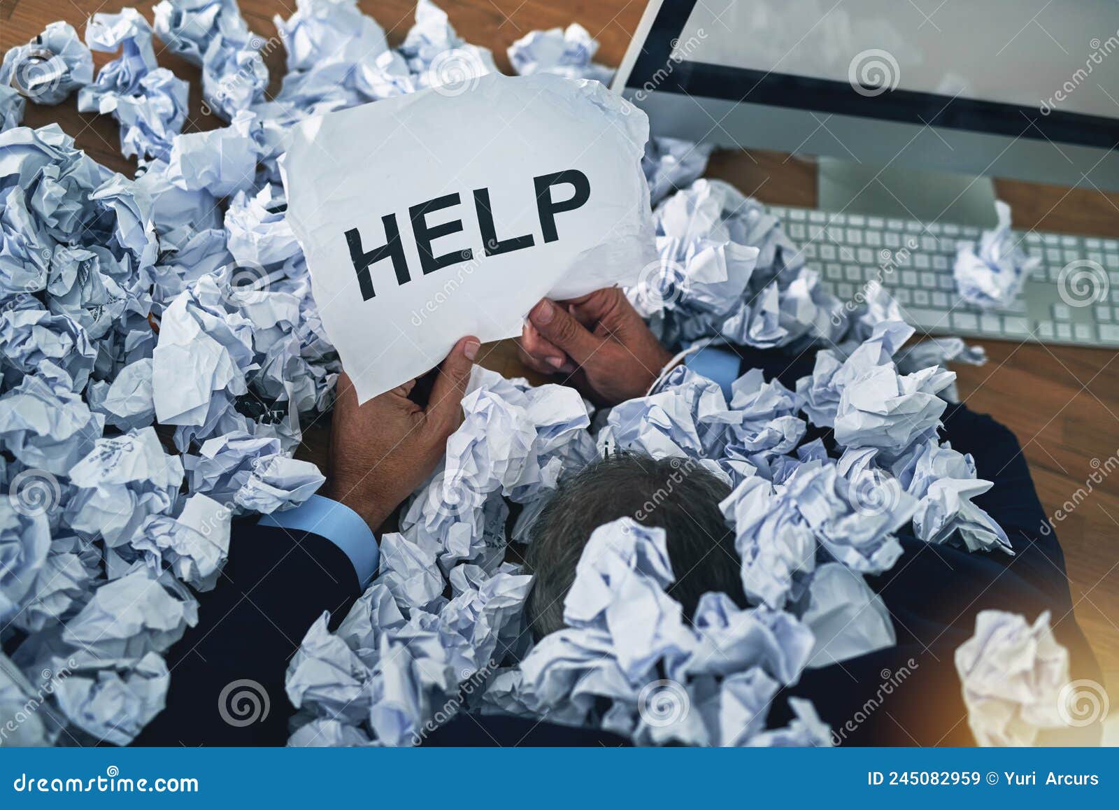 Admin Can Get the Better of Anyone. Shot of an Unidentifiable ...