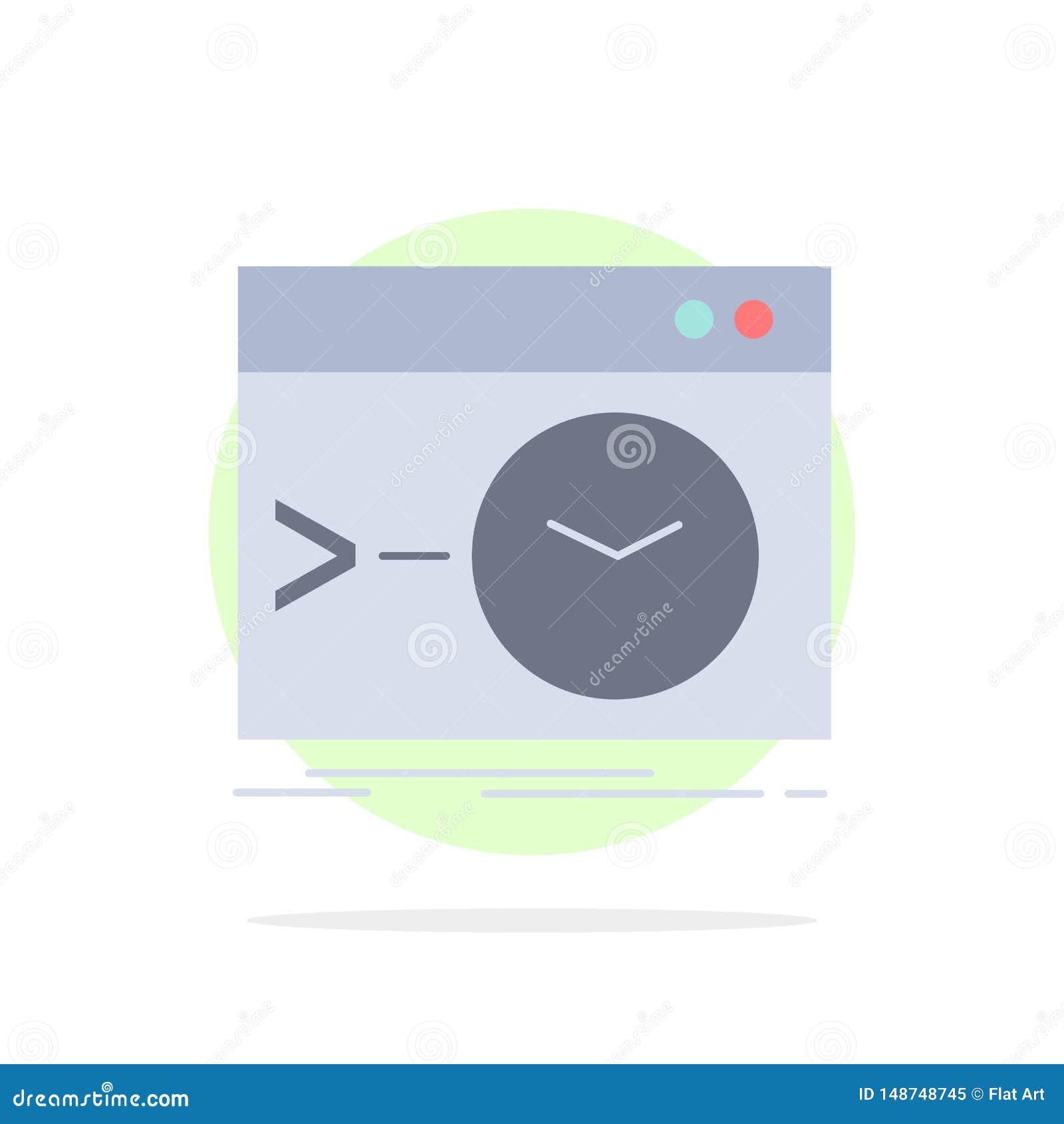 Admin, Command, Root, Software, Terminal Flat Color Icon Vector Stock ...