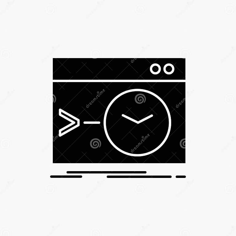 Admin, Command, Root, Software, Terminal Glyph Icon. Vector Isolated ...