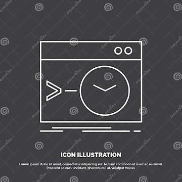 Admin, Command, Root, Software, Terminal Icon. Line Vector Symbol for UI and UX, Website or ...