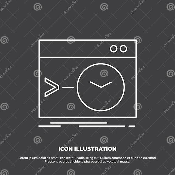 Admin, Command, Root, Software, Terminal Icon. Line Vector Symbol for UI and UX, Website or ...