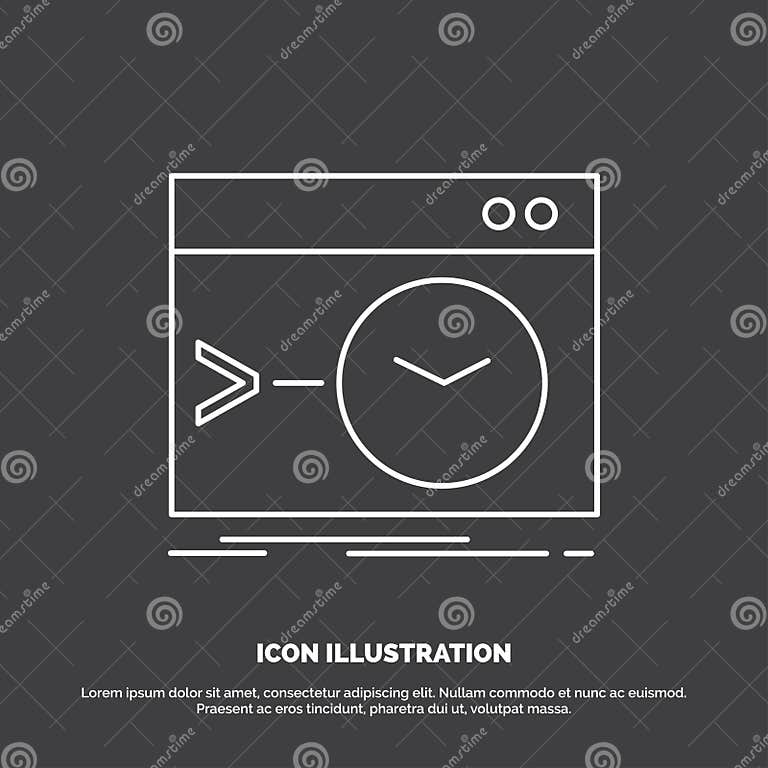 Admin, Command, Root, Software, Terminal Icon. Line Vector Symbol for UI and UX, Website or ...