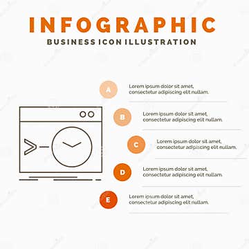 Admin, Command, Root, Software, Terminal Infographics Template for ...