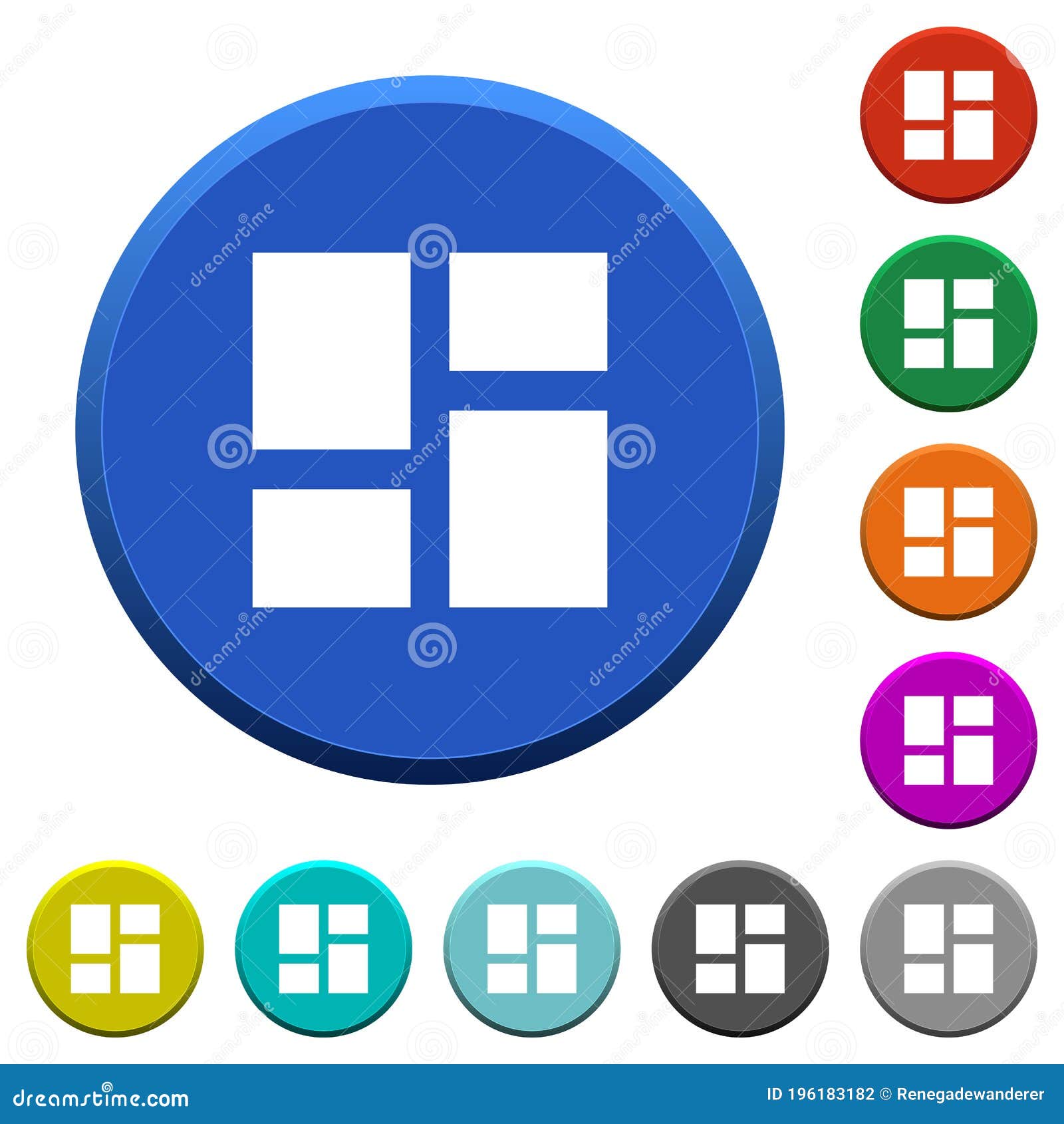 Admin Dashboard Panels Beveled Buttons Stock Vector - Illustration of ...