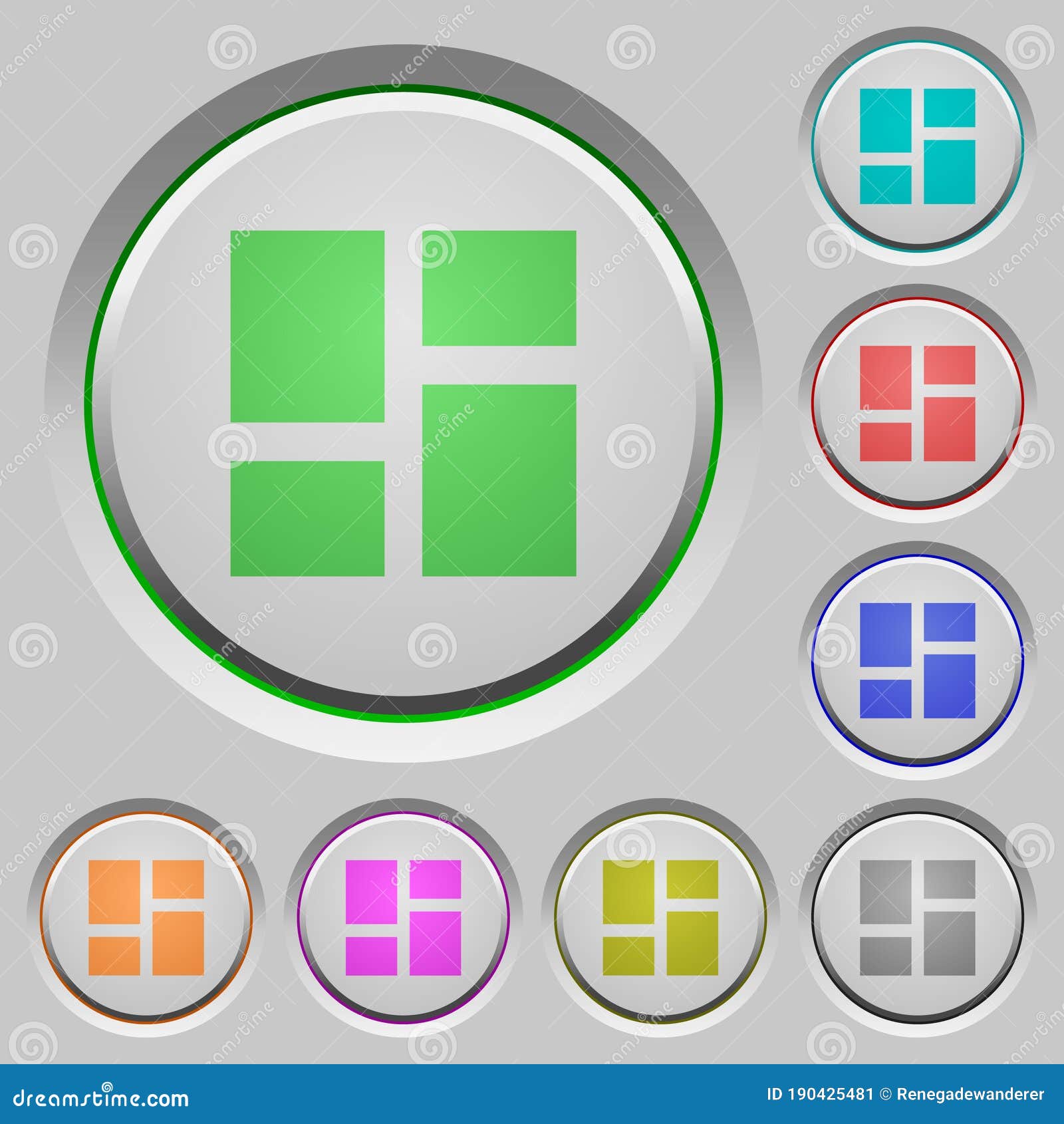 Admin Dashboard Panels Beveled Buttons Cartoon Vector | CartoonDealer ...