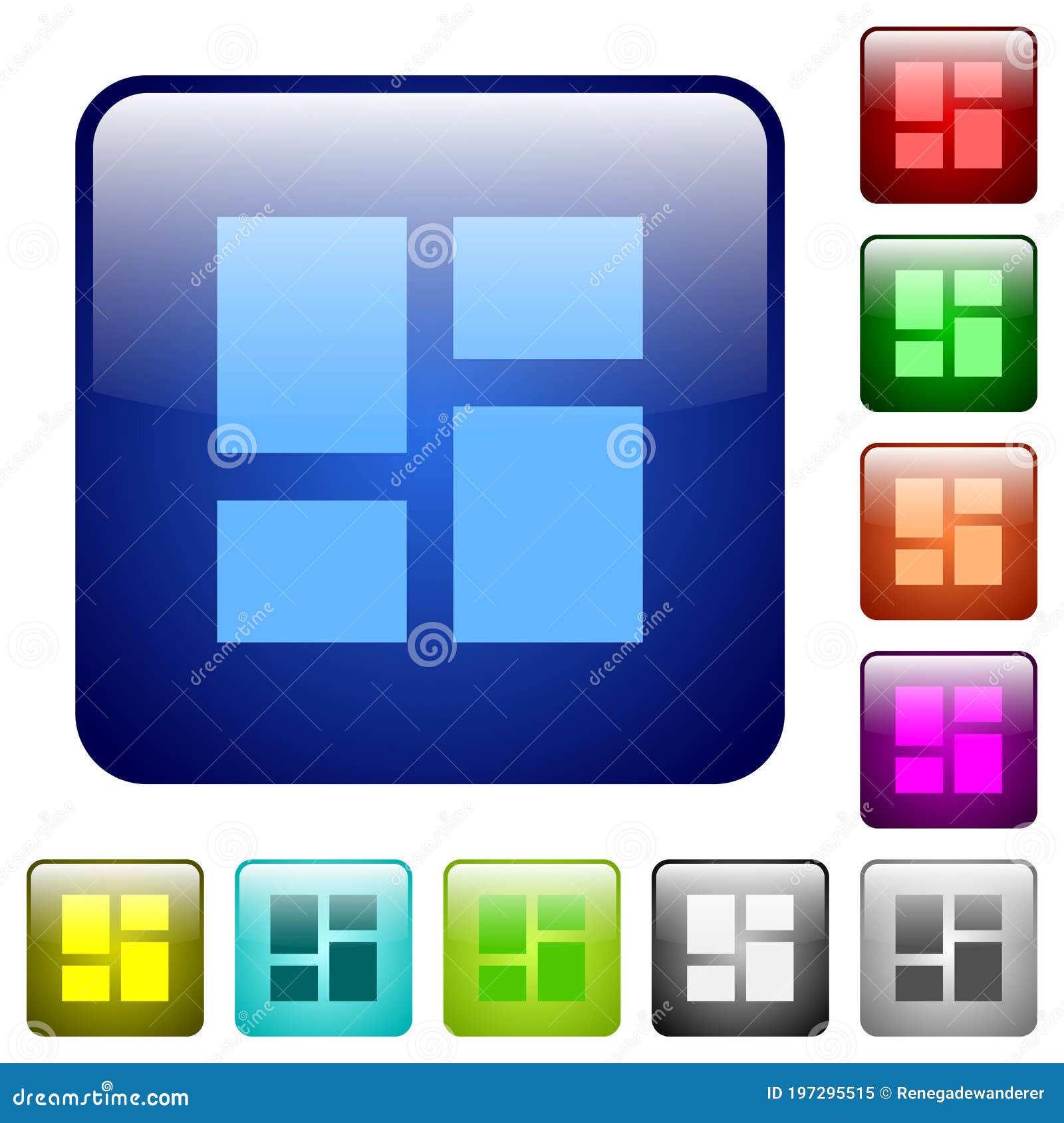 Admin Dashboard Panels Engraved Icons On Edged Square Buttons Vector ...