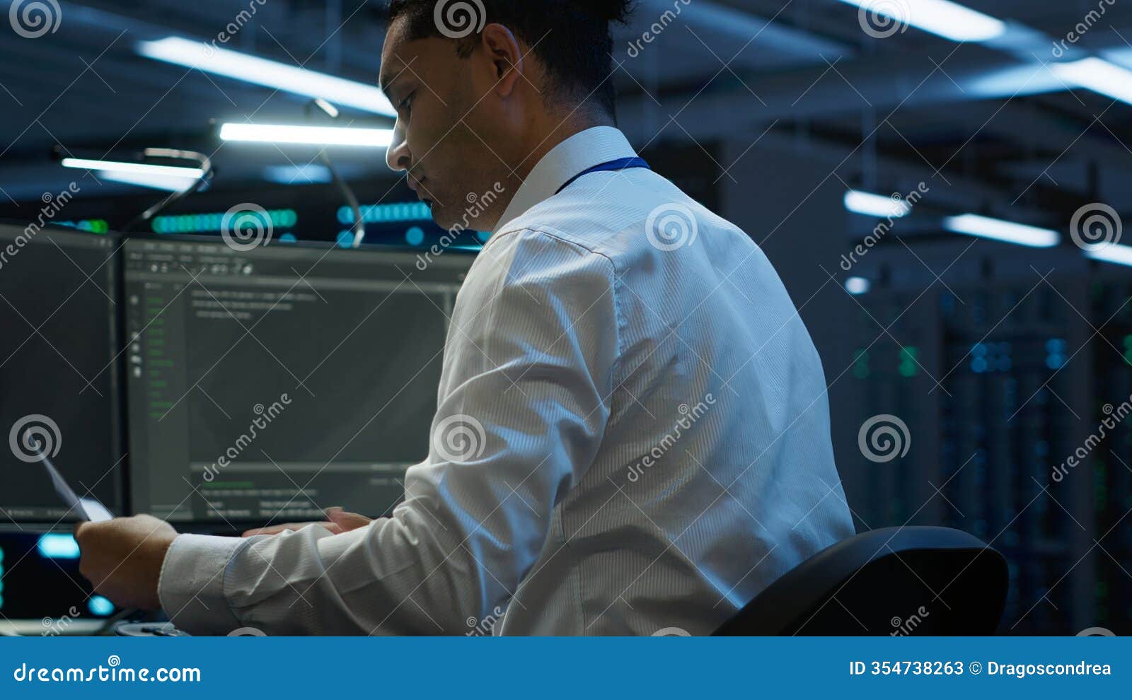 Admin in Data Center Maintaining Accurate Documentation of Infrastructure Stock Image - Image of ...