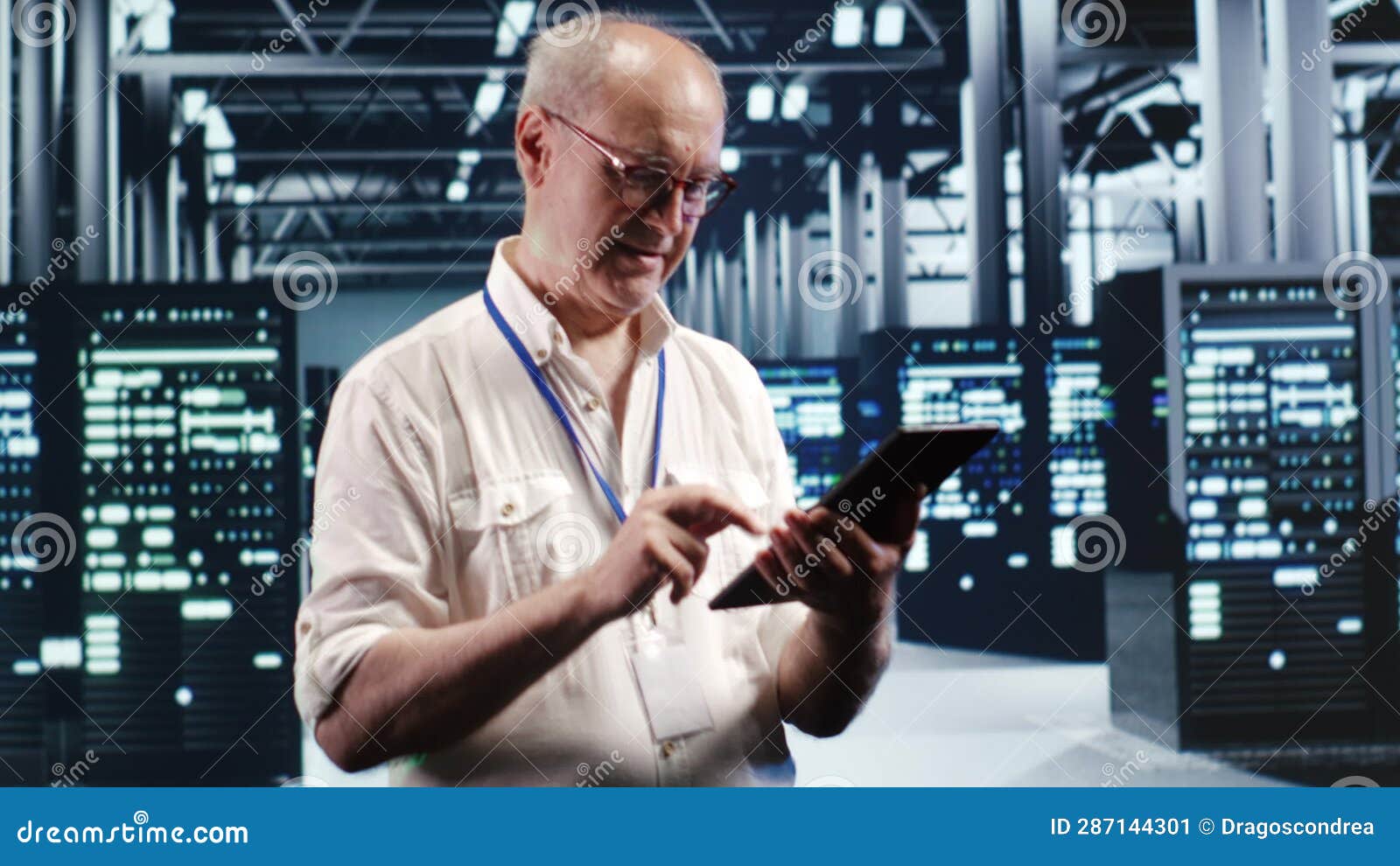 Admin Does Server Hub Management Stock Video - Video of system ...