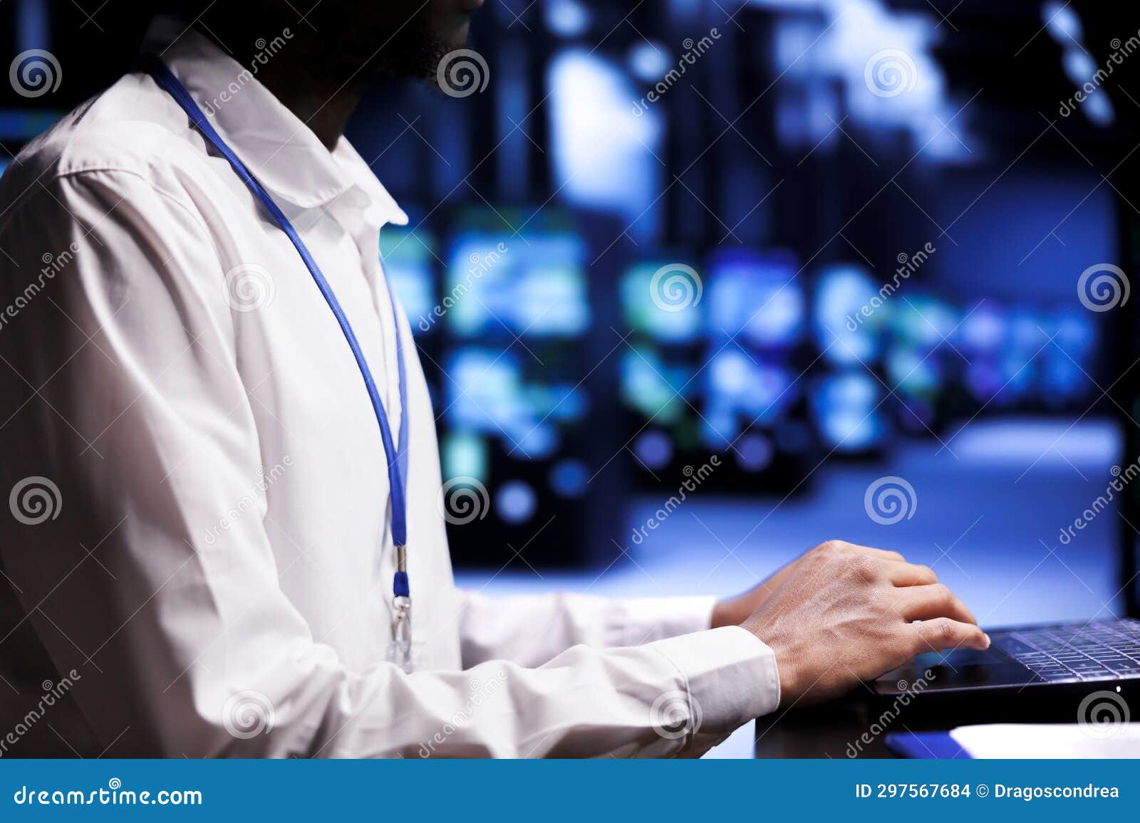 Admin Examining Supercomputer Stock Photo - Image of configuration ...