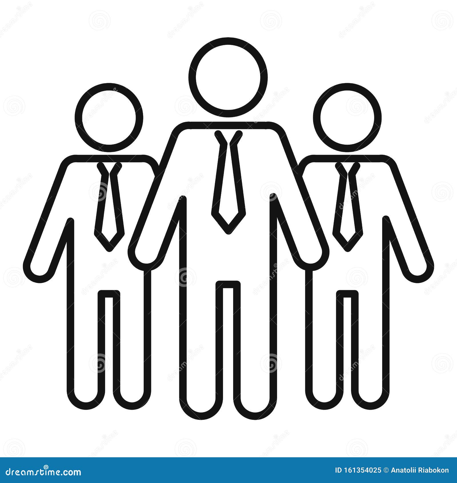 Admin Group Icon, Outline Style Stock Vector - Illustration of person ...