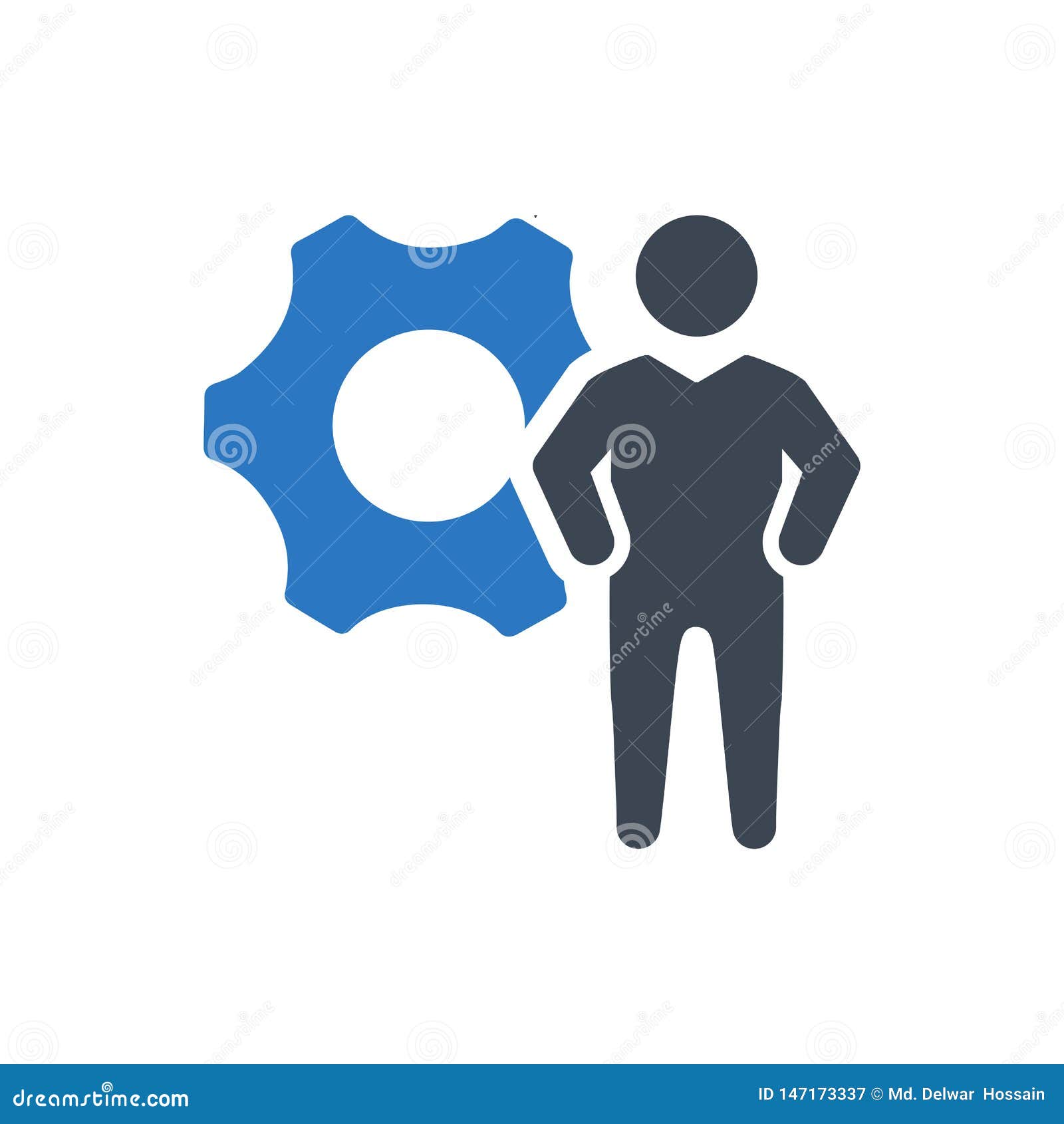 Admin icon stock vector. Illustration of settings, gear - 147173337