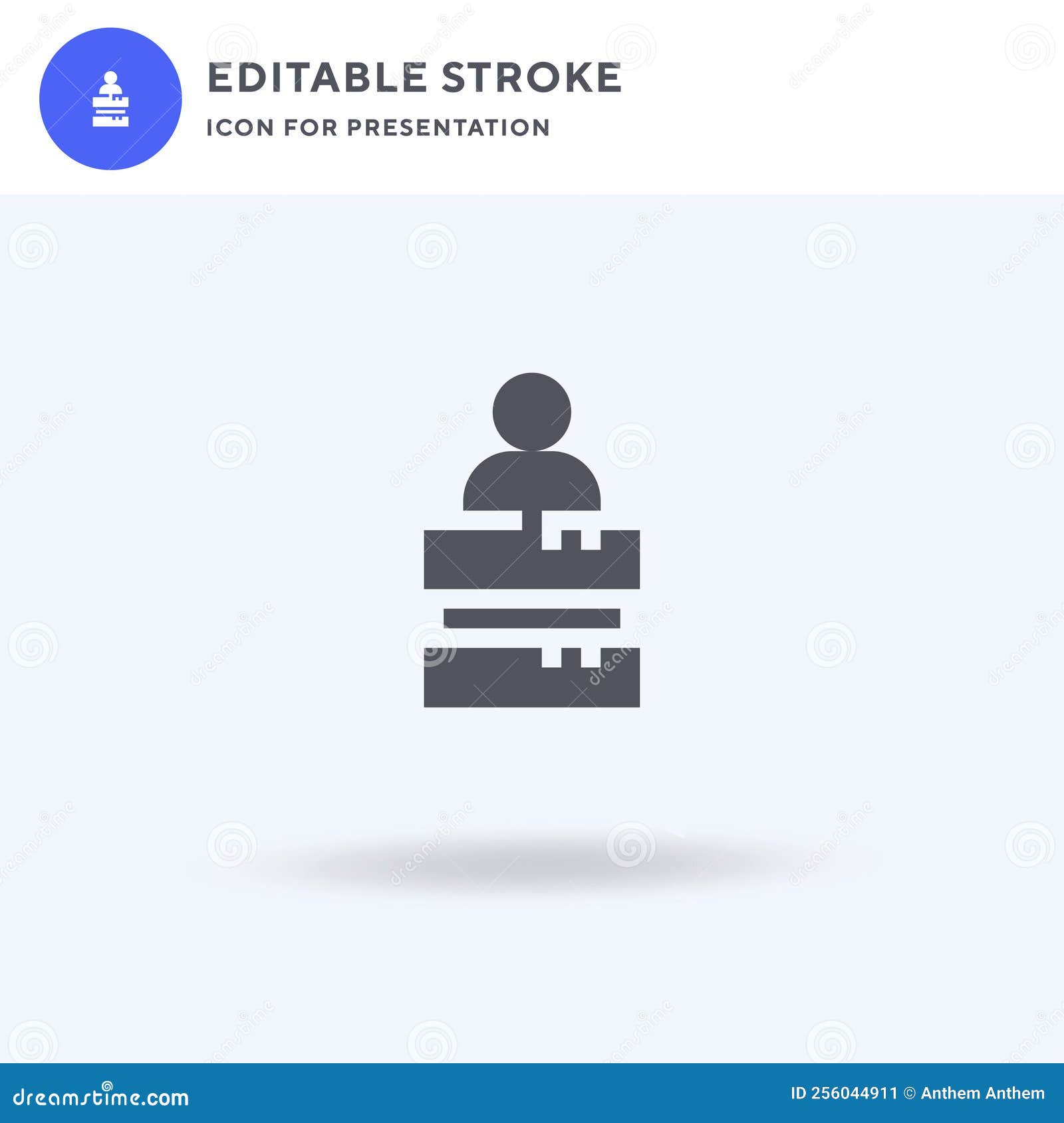 Admin Icon Vector, Filled Flat Sign, Solid Pictogram Isolated on White ...