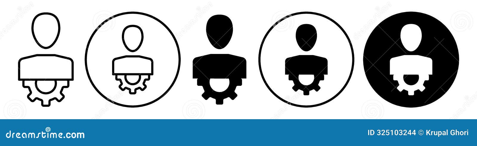 Admin Icon Vector Set Collection for Web Stock Illustration ...