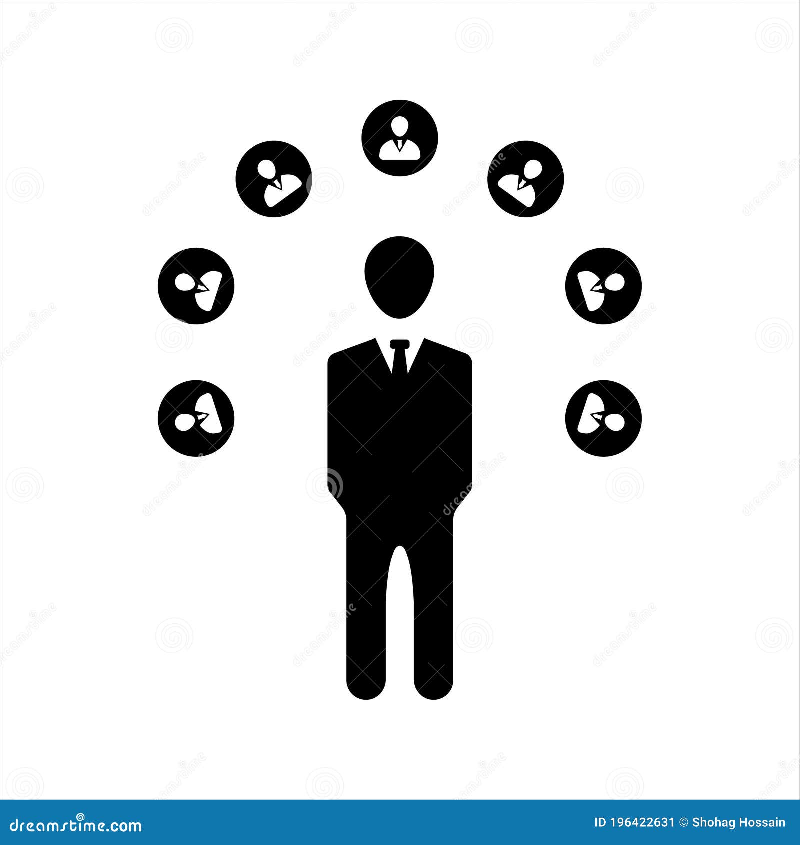 Admin Leader Icon. stock vector. Illustration of community - 196422631