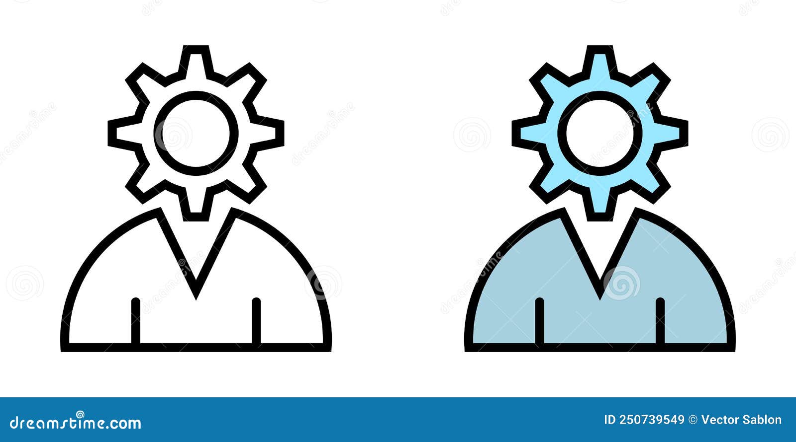 Admin, Man, Person Icon. Color and Black Stock Vector - Illustration of ...