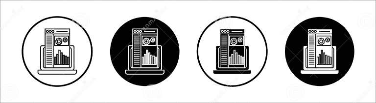 Admin Panel Flat Line Icon Set. Admin Panel Thin Line Illustration Vector Stock Illustration ...